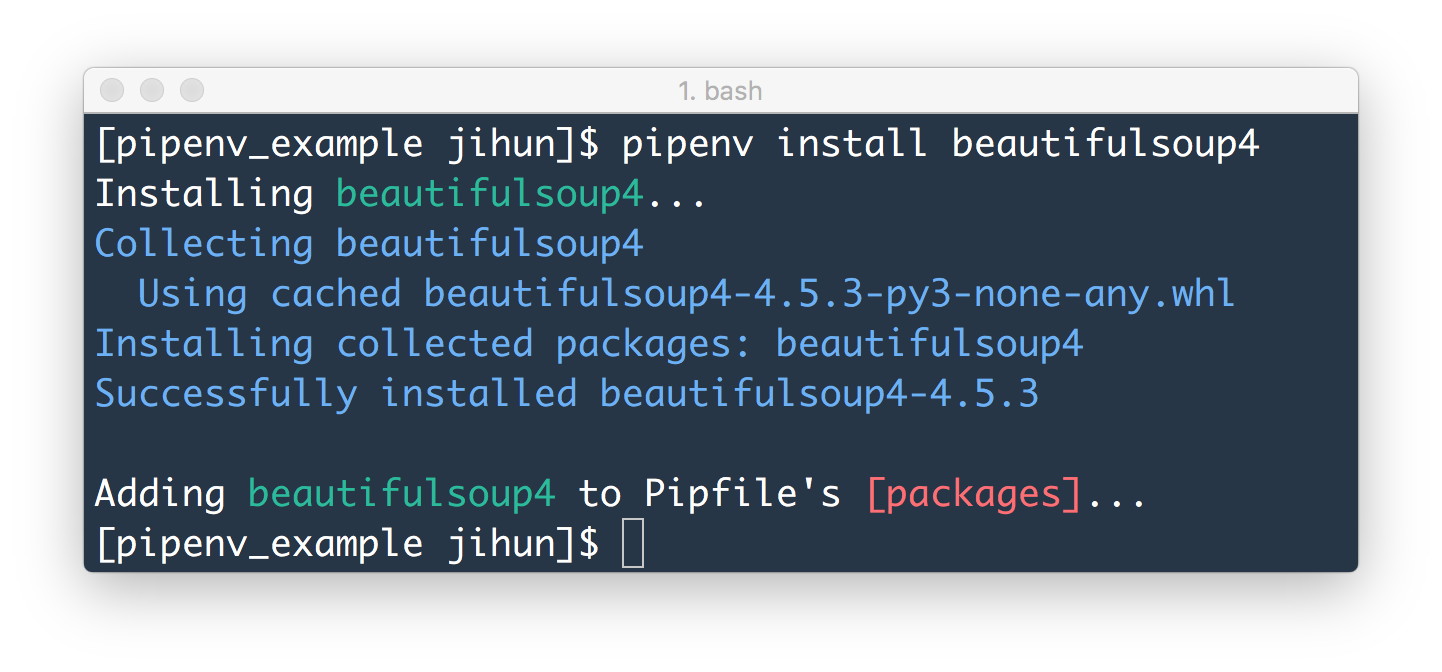 Pipenv으로 Python 프로젝트 관리하기 – Jihun's Development Blog