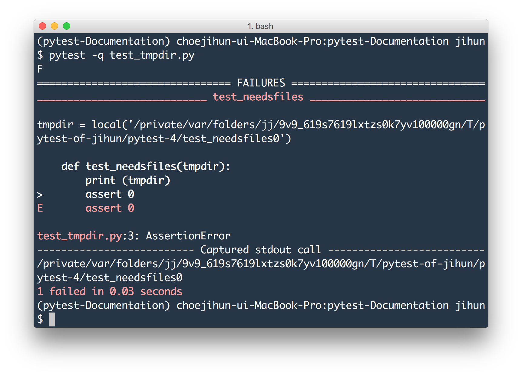 pytest doc 번역 - Installation and Getting Started – Jihun's Development Blog