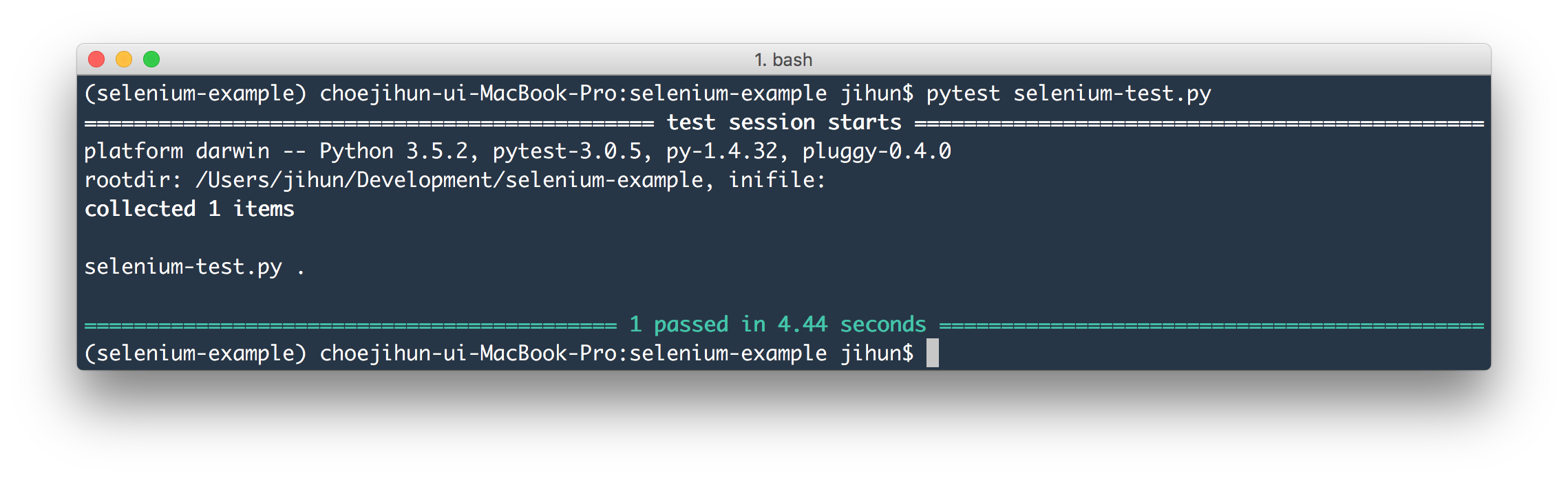 Selenium with python, chrome, pytest – Jihun's Development Blog
